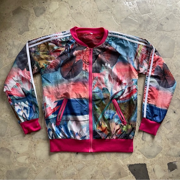 adidas | Jackets & Coats | Adidas Originals Floral Track Jacket | Poshmark